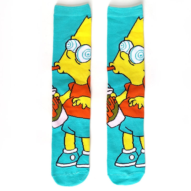 The Simpsons 'Bart | Sipping Squishee' Crew Socks — Little Sock Store