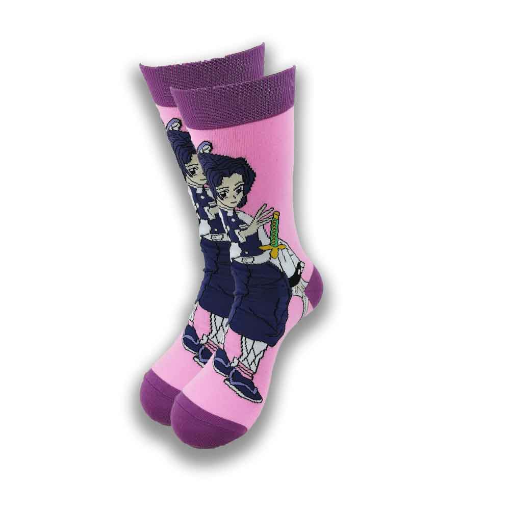 Demon Slayer 'Shinobu Kocho' Crew Socks — Little Sock Store