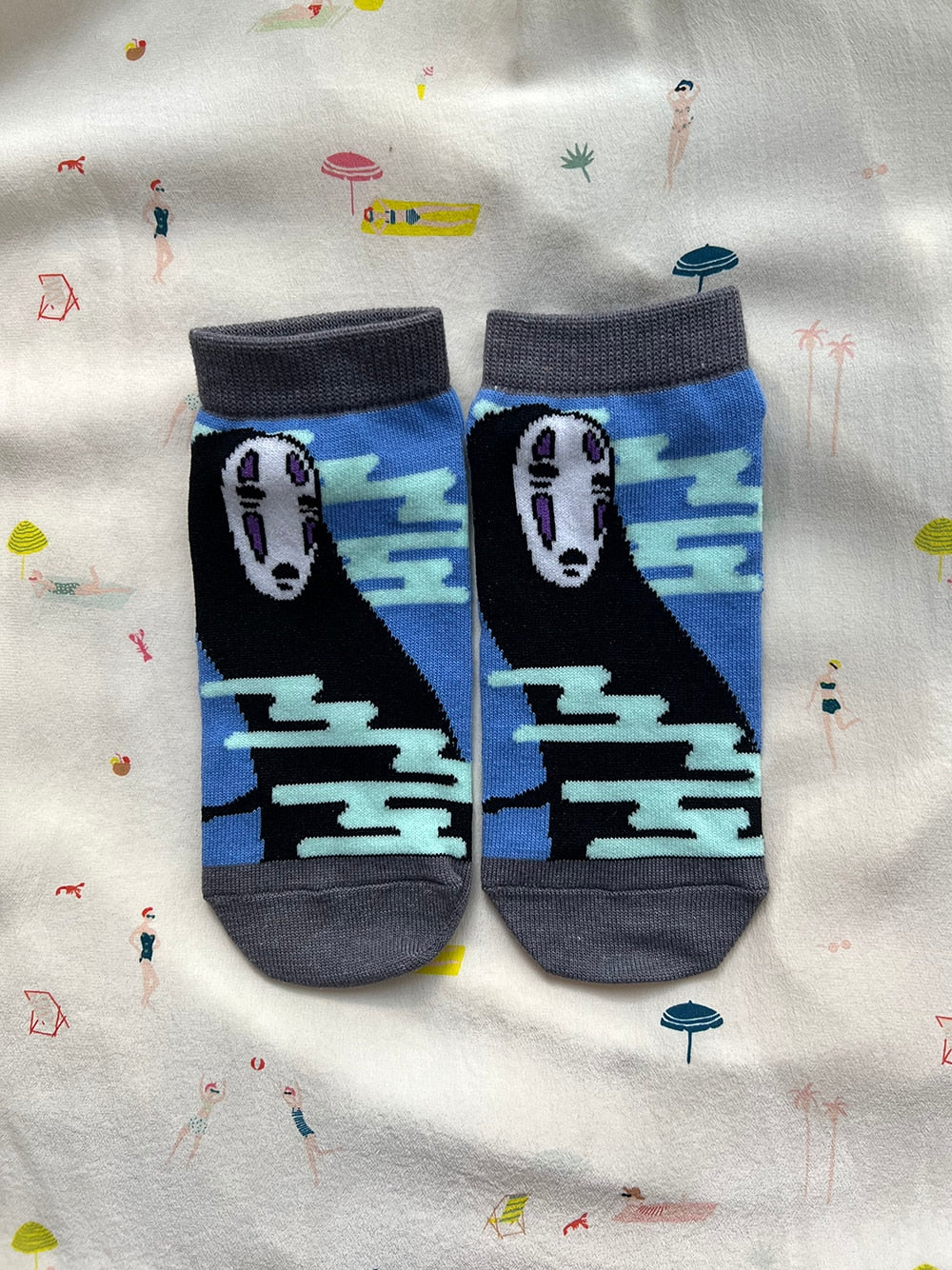 Spirited Away "No Face" Ankle Socks — Little Sock Store