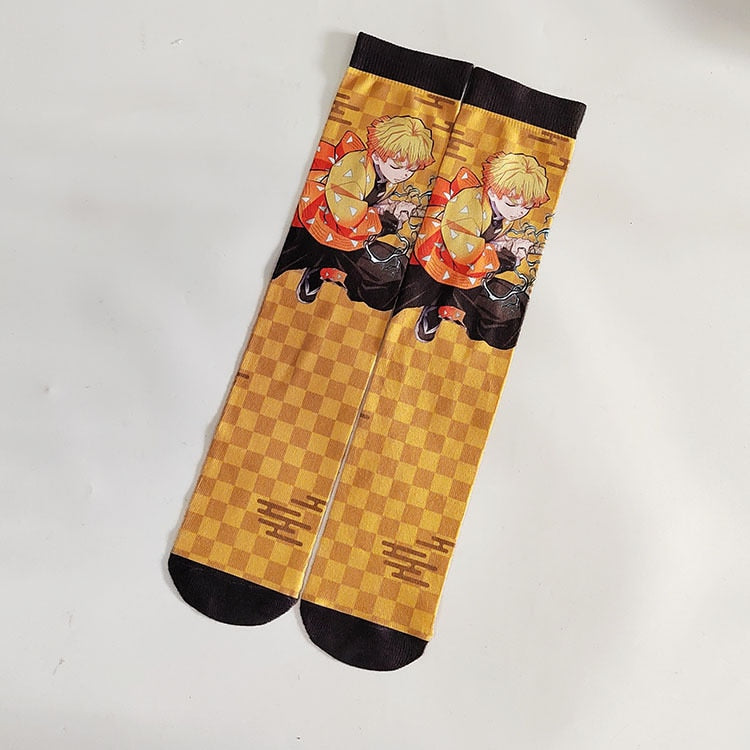 Demon Slayer 'Ready To Fight Zenitsu' Crew Socks — Little Sock Store