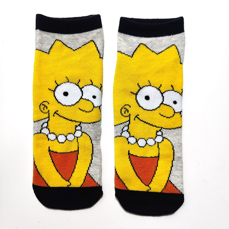 The Simpsons 'Smiling Lisa The Simpsons' Ankle Socks — Little Sock Store