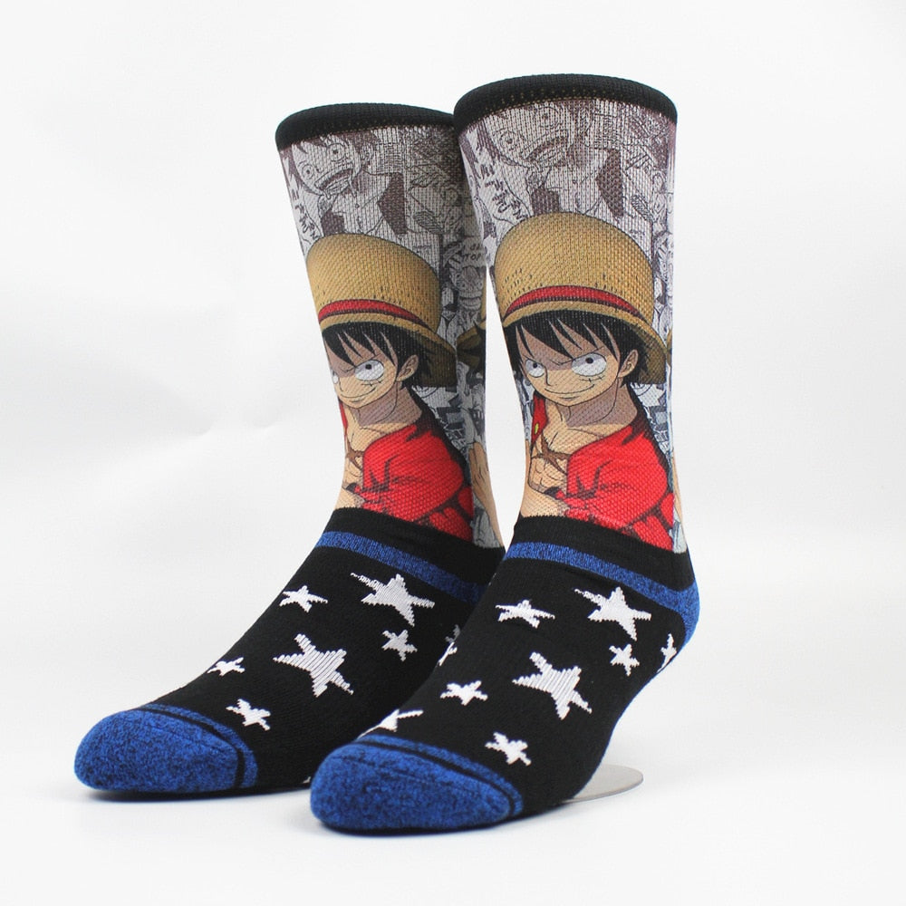 One Piece 'Serious Luffy' Crew Socks — Little Sock Store