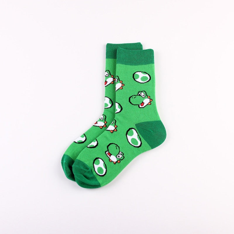 Super Mario 'Yoshi's Big Eggs' Crew Socks — Little Sock Store