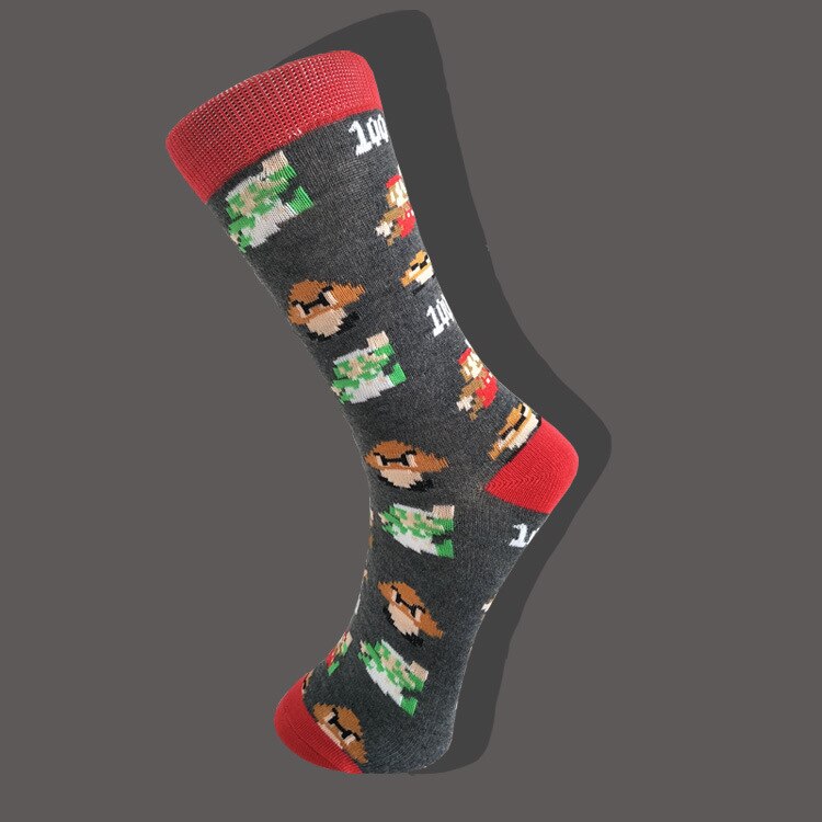 Super Mario 'Goomba And Super Mario' Crew Socks — Little Sock Store