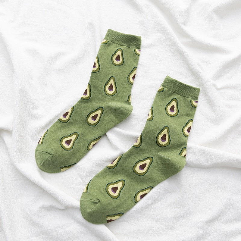 'Yummy Avocadoes' Crew Socks — Little Sock Store