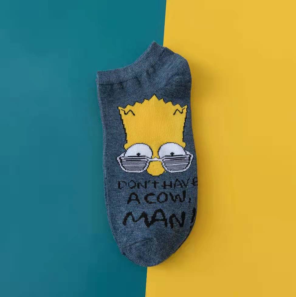 The Simpsons 'Cool Bart' Ankle Socks — Little Sock Store