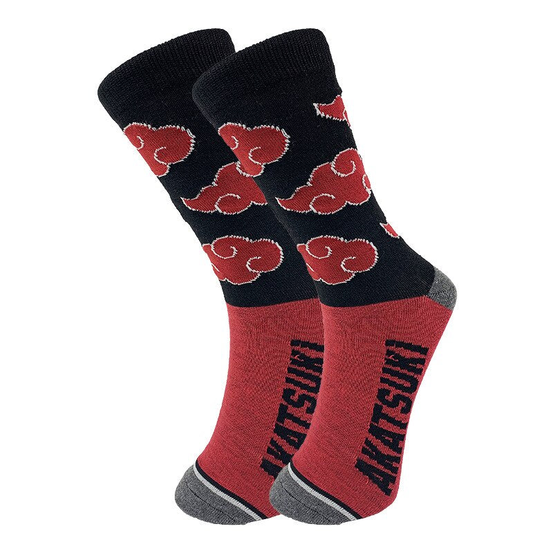 Naruto 'Akatsuki Symbol Big Print' Crew Socks — Little Sock Store
